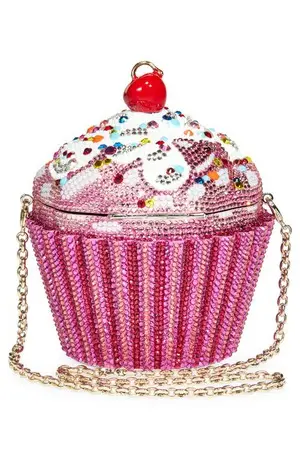 Judith Leiber Cherry Cupcake Crystal Clutch