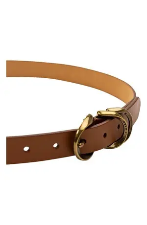 Cole Haan Triple Buckle Leather Belt - Tan
