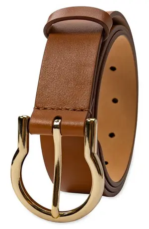 Cole Haan Hinged Buckle Leather Belt