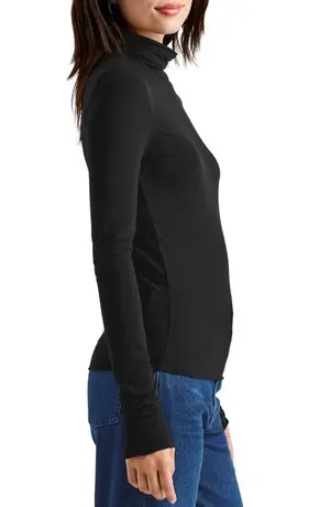 Splendid Jersey Turtleneck - Black