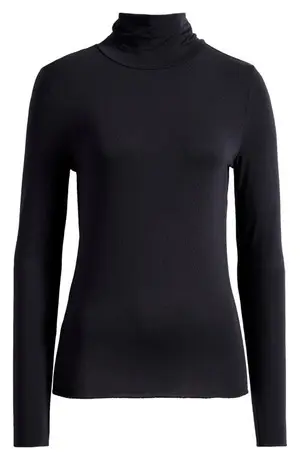 Splendid Jersey Turtleneck - Black