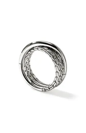 John Hardy Essentials Crossover Ring - Silver