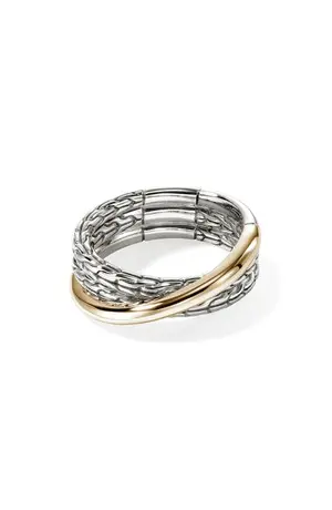 John Hardy John Hardy ESSENTIALS Crossover Ring Silver/gold