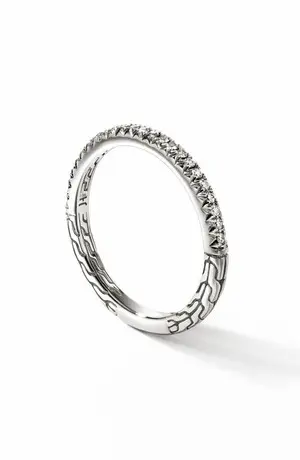 John Hardy Pavé Diamond Band Ring In Sterling Or 14k - Silver