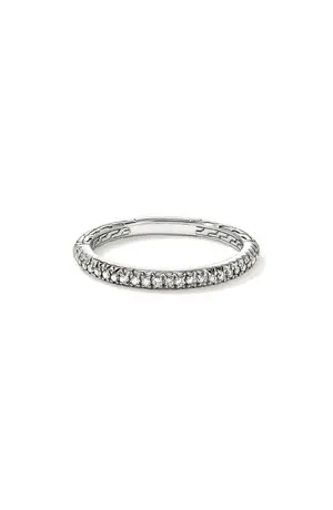 John Hardy Pavé Diamond Band Ring In Sterling Or 14k - Silver