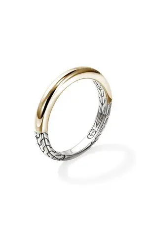 John Hardy Jh Essential 14k Gold & Sterling Silver Band Ring - Silver/gold