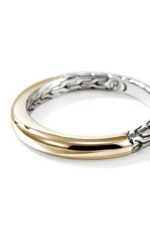 John Hardy Jh Essential 14k Gold & Sterling Silver Band Ring - Silver/gold