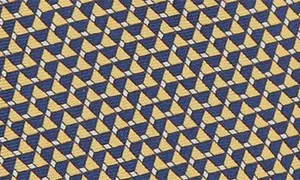 Zegna Triangle Geometric Print Silk Tie - Yellow