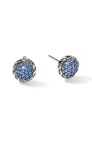 John Hardy John Hardy Essentials Stud Earrings Silver/blue