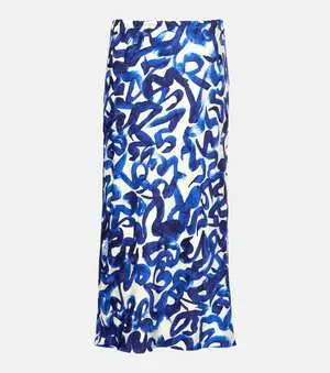 Dries Van Noten Printed Midi Skirt