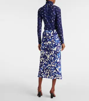 Dries Van Noten Printed Midi Skirt