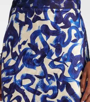 Dries Van Noten Printed Midi Skirt