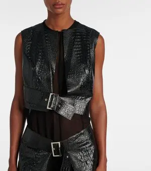 Junya Watanabe Snake-effect Midi Dress
