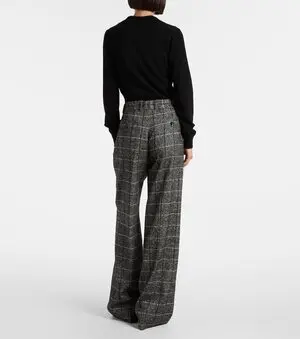 Dolce & Gabbana High-rise Wool-blend Wide-leg Pants