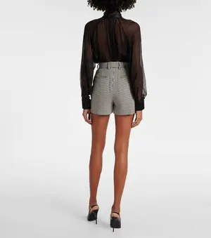 Dolce & Gabbana Houndstooth High-rise Shorts