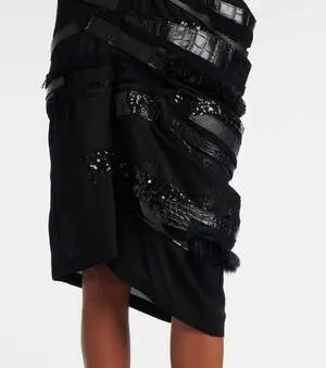 Junya Watanabe Asymmetrical Paneled Midi Dress