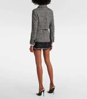 Dolce & Gabbana Cropped Wool-blend Tweed Jacket