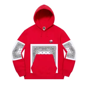 Supreme X The North Face Bandana Hooded Sweatshirt - Red