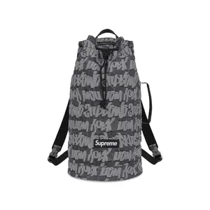 Supreme Fat Tip Jacquard Denim Backpack - Black