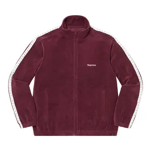 Supreme Studded Velour Track Jacket 'burgundy - Red