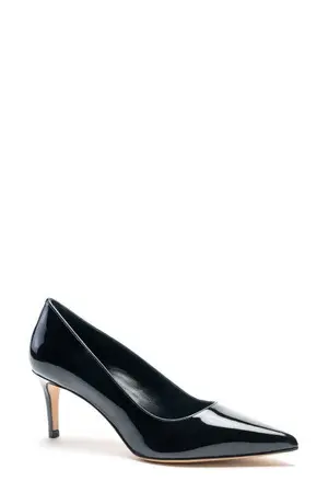 Bruno Magli Tara Pointed Toe Pumps - Black Patent