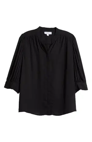 CECE DUPRAZ Hidden Placket Shirt - Rich Black