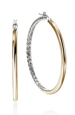 John Hardy Essentials Hoop Earrings - Silver/gold