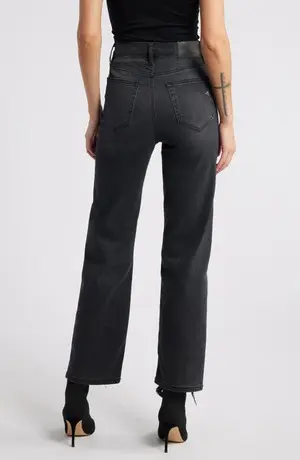 HIDDEN JEANS Destroyed Hem Straight Leg Jeans