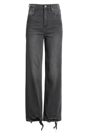 HIDDEN JEANS Destroyed Hem Straight Leg Jeans
