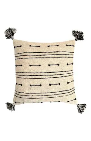 BIT OF MERAKI Siara Throw Pillowcover + Insert - Natural/black W/insert