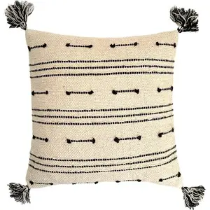 BIT OF MERAKI Siara Throw Pillowcover Only - Natural/black