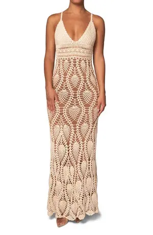 JLUXLABEL Great Escape Crochet Maxi Dress - White