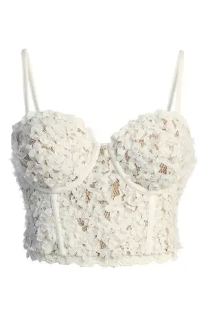JLUXLABEL Yours Truly Strapless Lace Corset Top