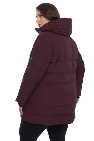 ALPINE NORTH Vegan Down Mid-length Parka Coat - Grape