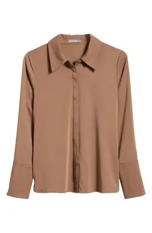 Wit & Wisdom Flare Cuff Button-up Shirt - Ginger Snap