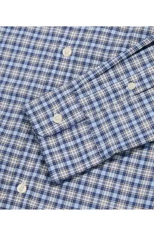 Vineyard Vines Classic Fit On-the-go Performance Plaid Button-down Shirt - Jake Blue Pld