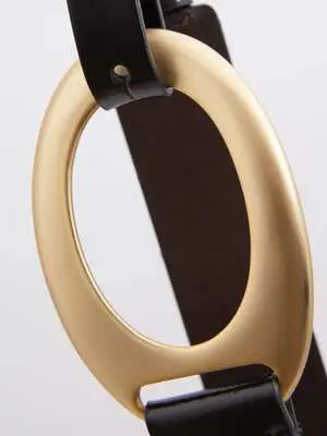 REISS Ellis Asymmetric Leather Belt