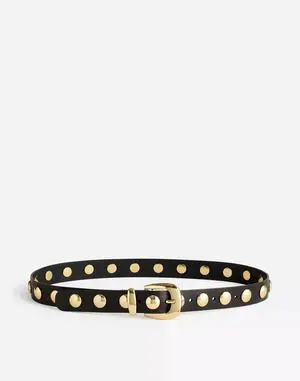 Madewell Studded Western Leather Belt - True Black Multi