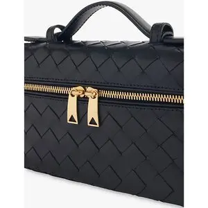 Bottega Veneta Vanity Leather Crossbody Bag - Black-gold