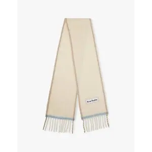 Acne Studios Brand-patch Knitted Scarf - White