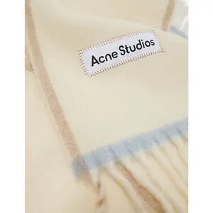Acne Studios Brand-patch Knitted Scarf - White