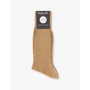Pantherella Danvers Cotton-blend Socks - Light Khaki
