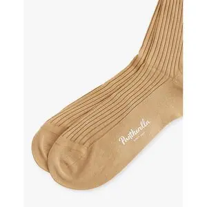 Pantherella Danvers Cotton-blend Socks - Light Khaki