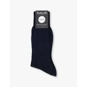 Pantherella Danvers Cotton-blend Socks - Navy