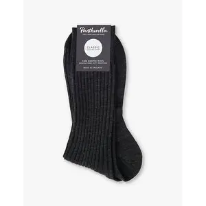 Pantherella Laburnum Wool-blend Socks - Charcoal