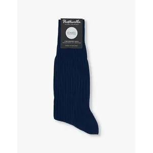 Pantherella Laburnum Wool-blend Socks - Dark Blue