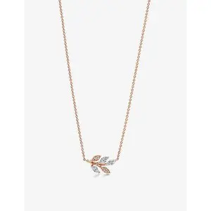 Tiffany & Co. Victoria Vine Diamond Pendant Necklace - 18k Rose Gold