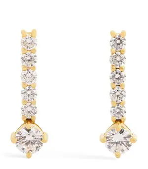 Melissa Kaye Stella Diamond Earrings - Gold