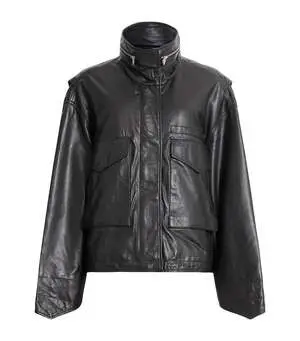 ALLSAINTS Clay Leather Jacket - Black