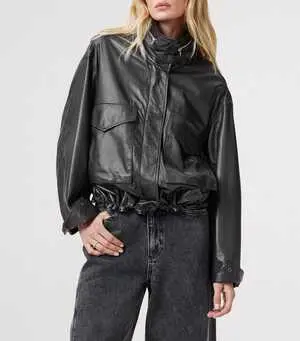 ALLSAINTS Clay Leather Jacket - Black
